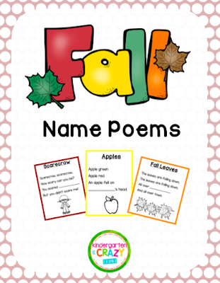 Fall is here! Autumn themed Shared Reading Poems using Students' Names ...